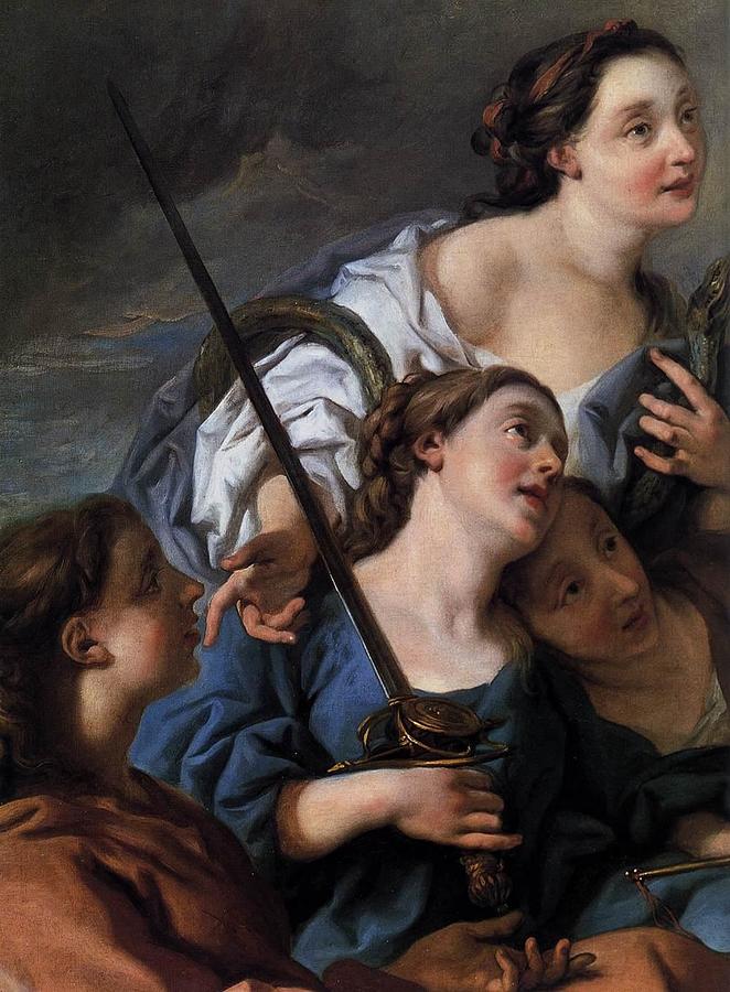 An Allegory of Time Unveiling Truth Painting by Jean Francois de Troy An Allegory of Time Unveiling Truth Painting by Jean Francois de Troy