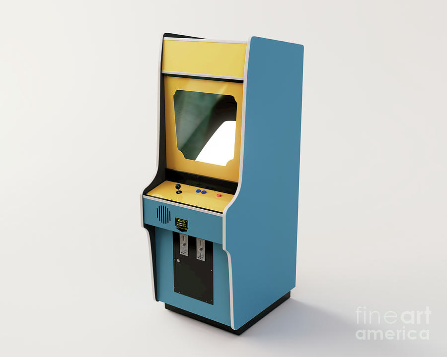 Arcade Video Game Cabinet Digital Art by Allan Swart - Pixels