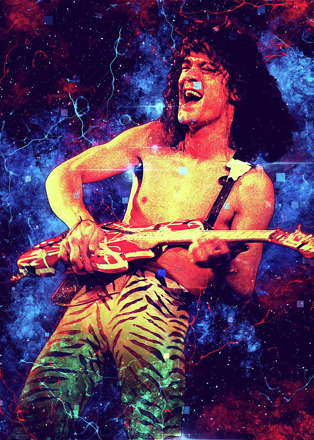 Artis Rapper Professionally Eddie Van Halen Digital Art by Najarro Quinn