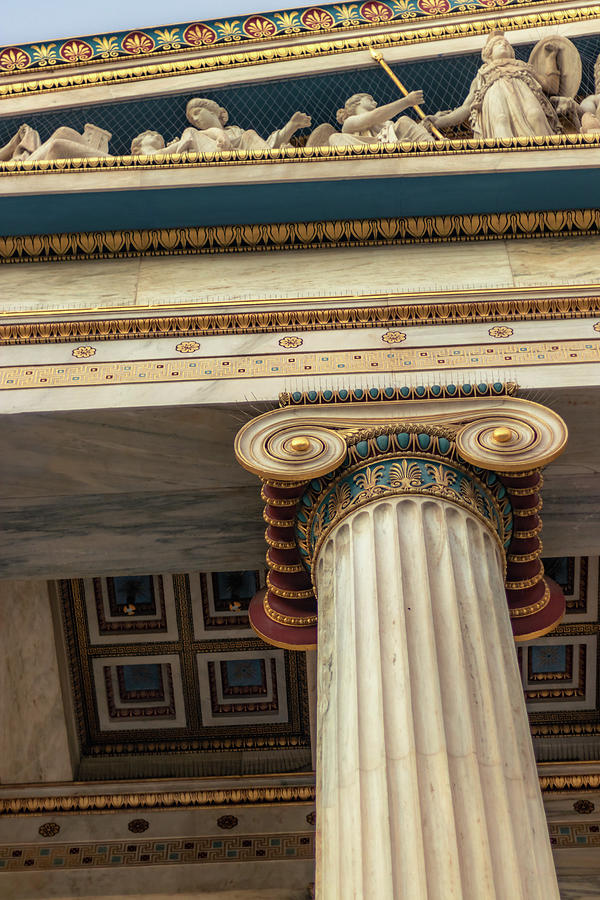 Athens National Library of Greece, the neoclassical building of the ...