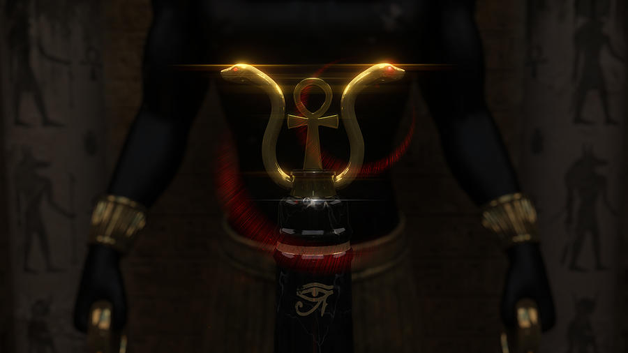 Atlante Temple Anubis 3a Digital Art by Anarkia An | Pixels