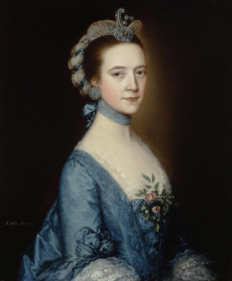 Barbara Browne Bart, Lady Mostyn Painting by Thomas Gainsborough - Fine ...