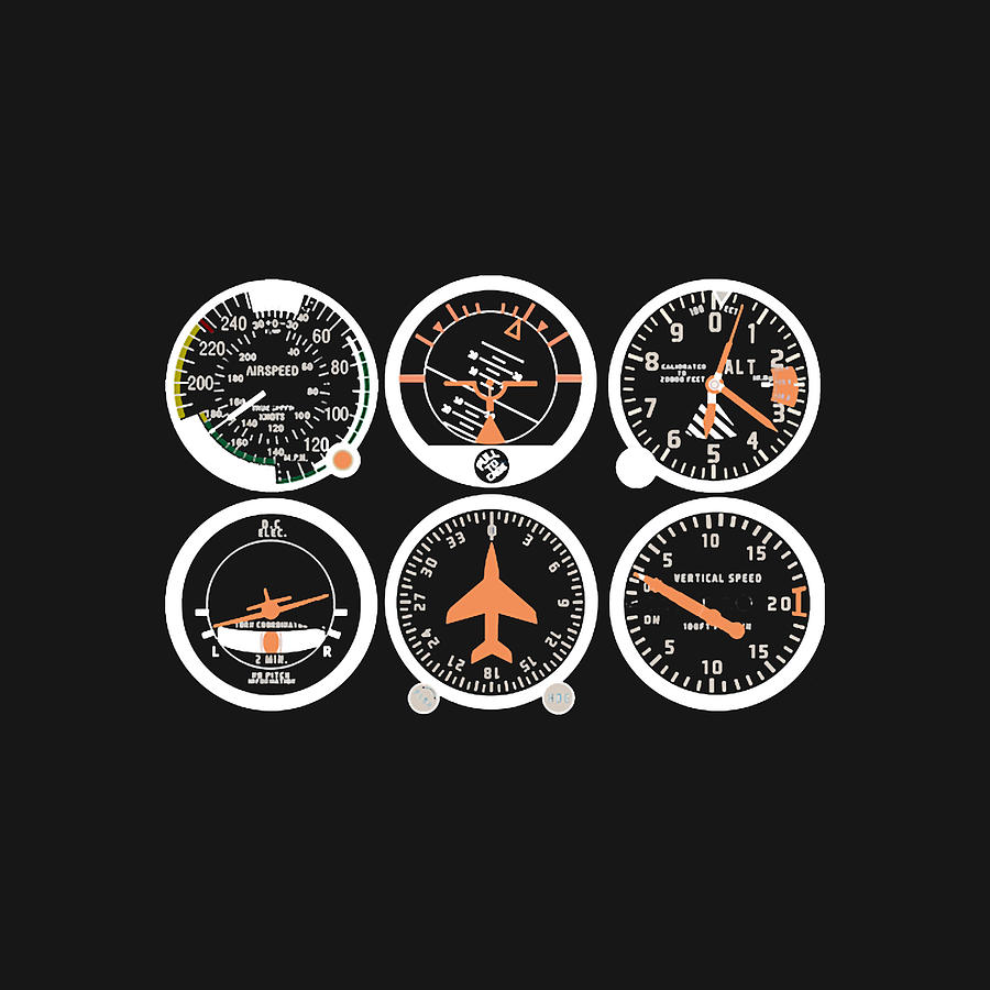 Basic Six Flight Instruments Painting by Basic Six Flight Instruments ...