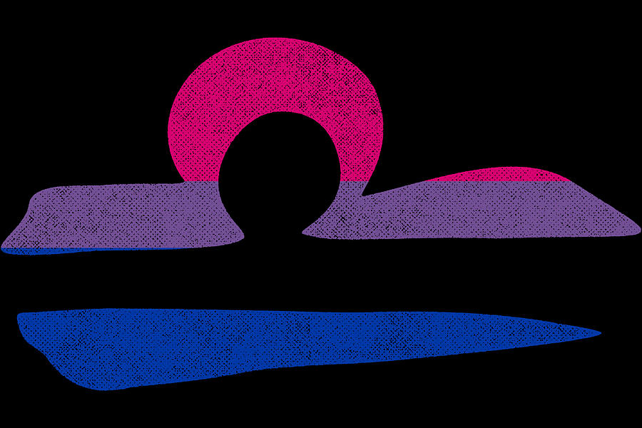 Bisexual Pride Flag Libra Zodiac Sign Digital Art By Patrick Hiller