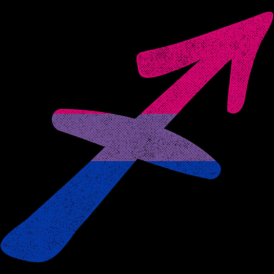 Bisexual Pride Flag Sagittarius Zodiac Sign Digital Art By Patrick