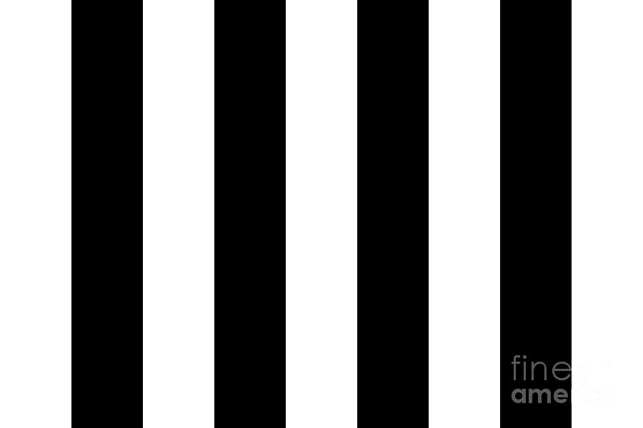 Black and White Minimal Vertical Stripe Pattern Digital Art by Petite ...