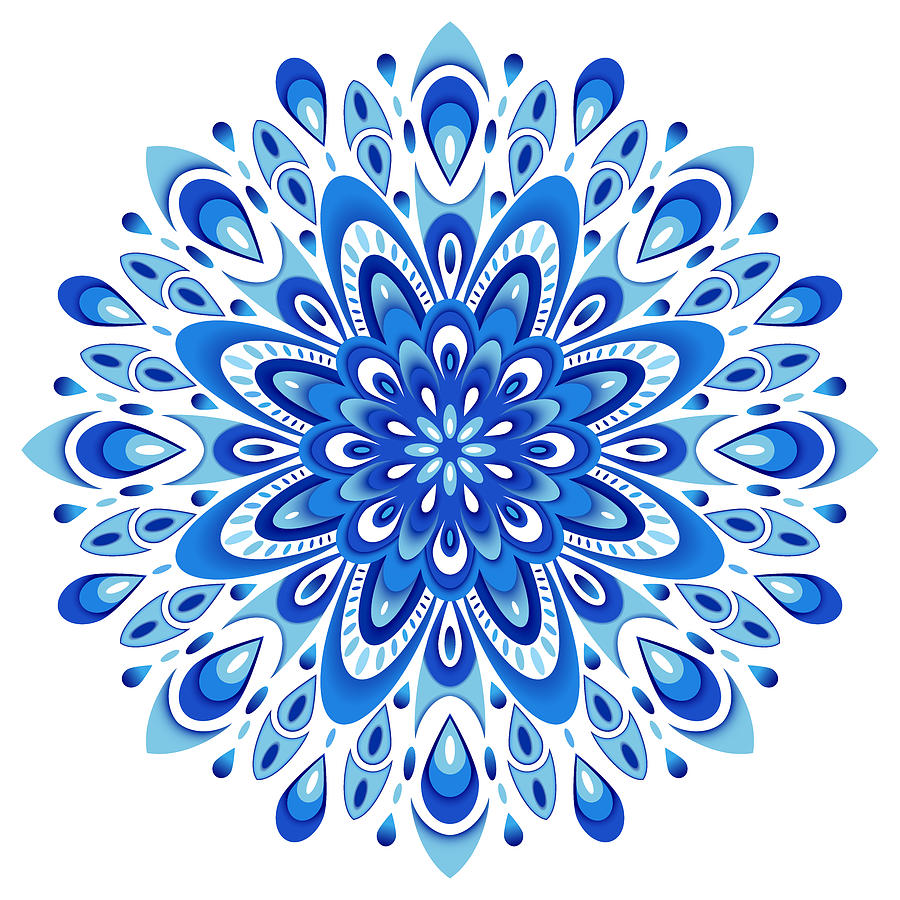 Blue Mandala Digital Art by Marcy Smith - Fine Art America