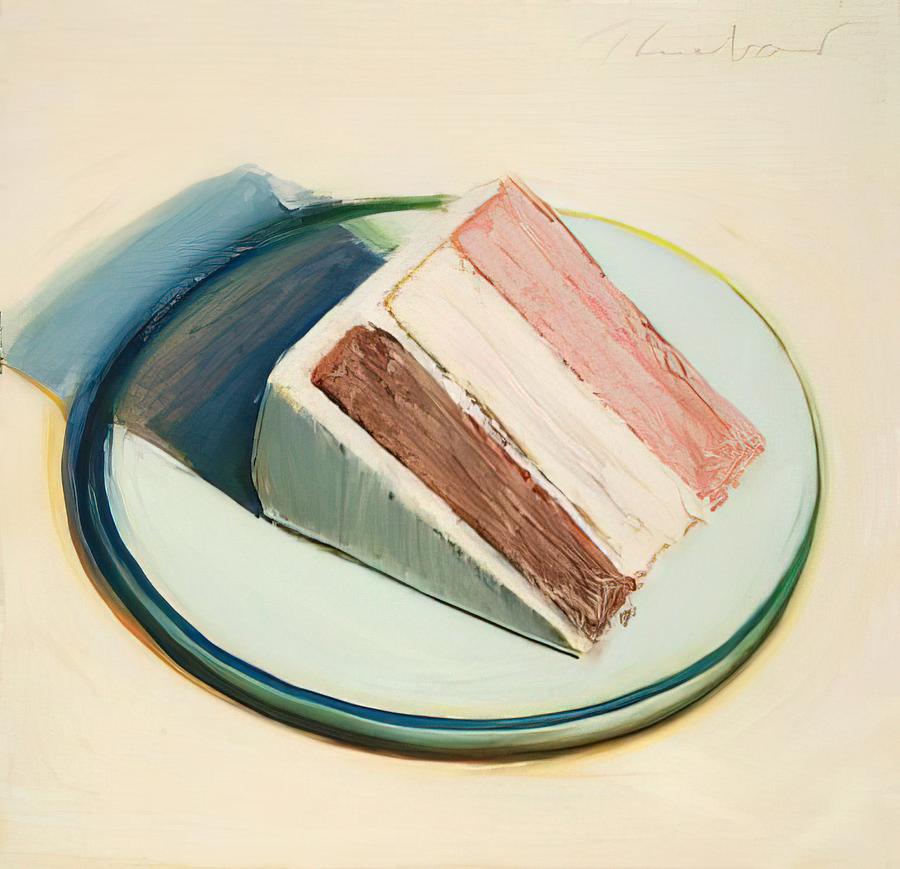 Cake Slice 1979 - Wayne Thiebaud Painting by Wayne Thiebaud - Pixels