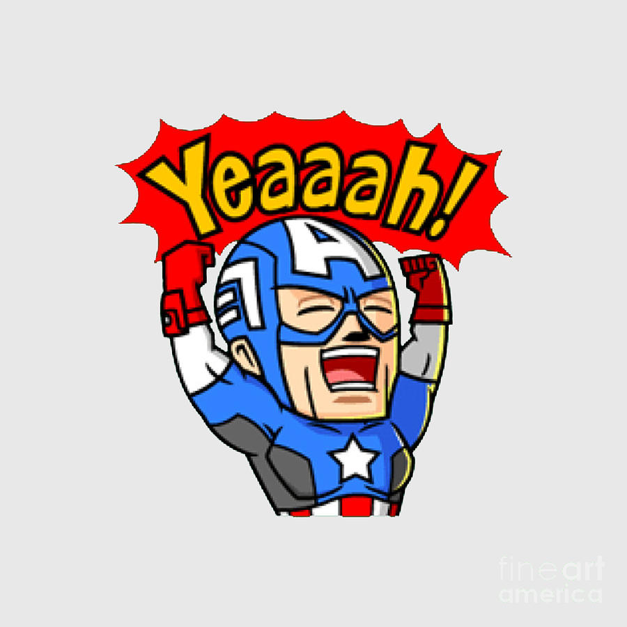 Captain America 1 Drawing By Halima Agustina Fine Art America