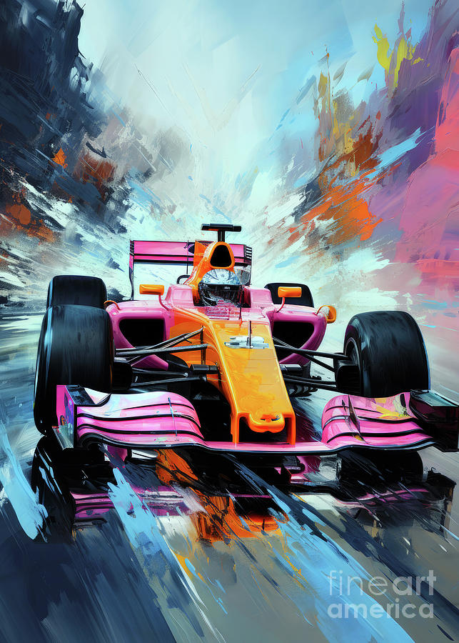 Car racing #sport Painting by Justyna Jaszke JBJart - Fine Art America