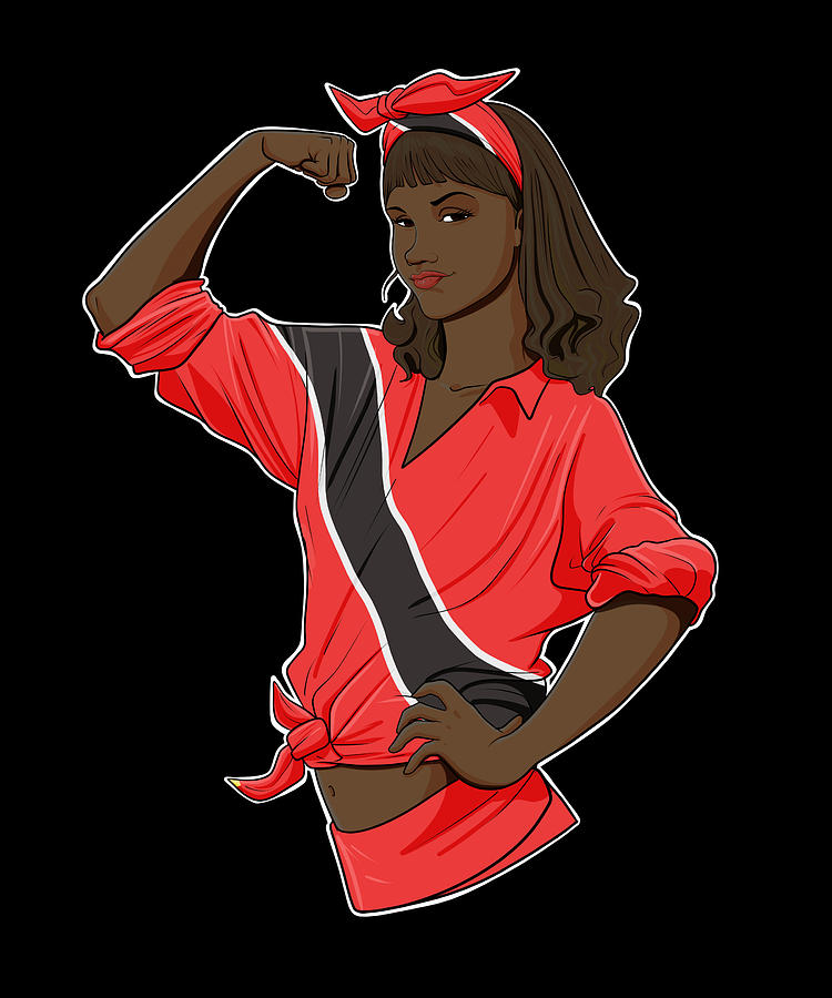 Caribean Girl Unbreakable Heritage Trinidad And Tobago Flag Digital Art By Maximus Designs 2273