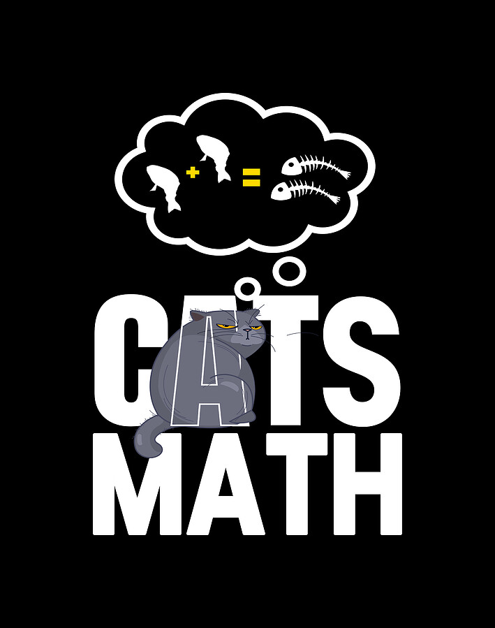 Cats Math Maths Physics Fish Cats Kitten Digital Art by Moon Tees - Pixels
