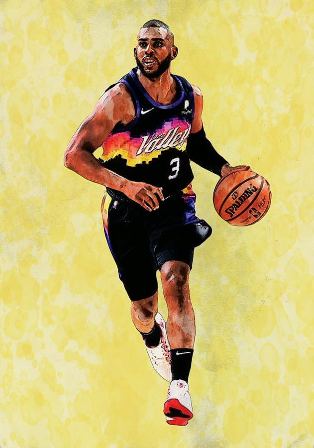 Chris Paul Phoenix Suns Digital Art by Bob Smerecki - Pixels