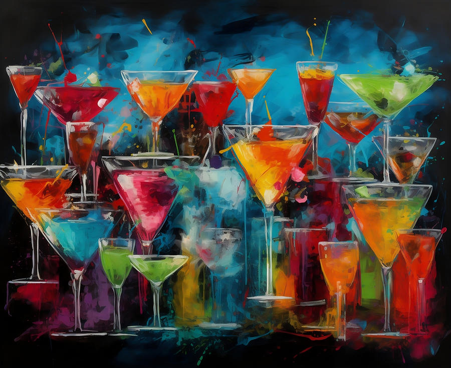 Cocktail Chromatics- A Colorful Guide to Creative Drinks Digital Art by ...
