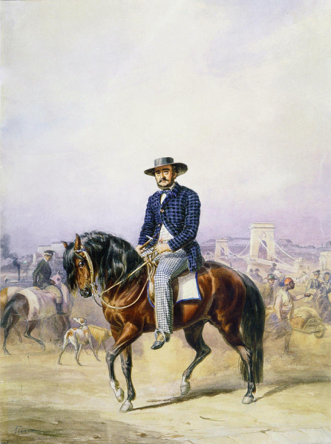 Count Istv n Sz chenyi Painting by Lithograph after Man Andr ssy s and K roly Steri s drawing ...