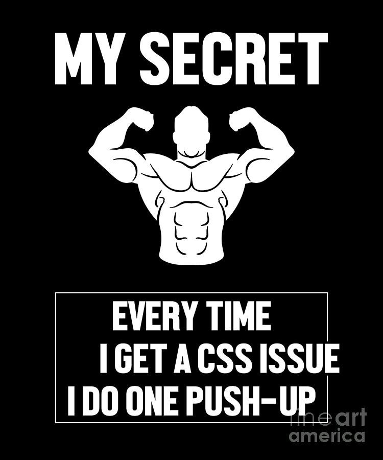 Css Secret Push Up Full Stack Coder Software Developer Digital Art By Marco Rothe Pixels 8876