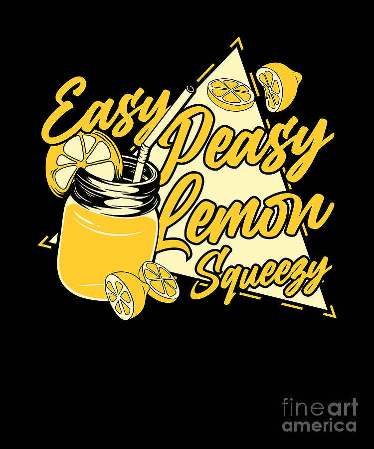 Easy Peasy Lemon Squeezy Lemon Juice Business Lemonade Stand Digital ...