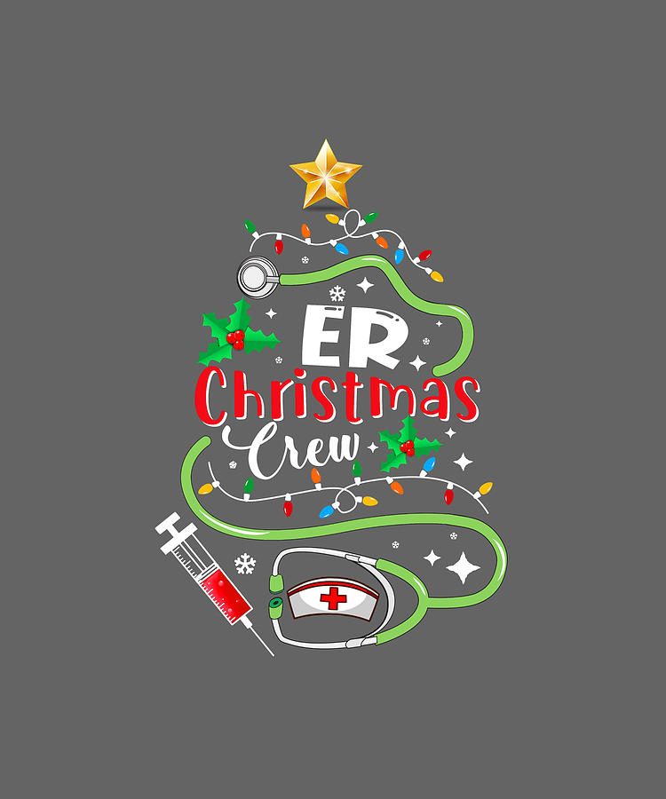 ER Christmas Crew Emergency Room Nurse Techs Secretary PCT Digital Art ...