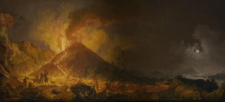 Eruption du V suve Painting by Pierre Jacques Volaire - Pixels