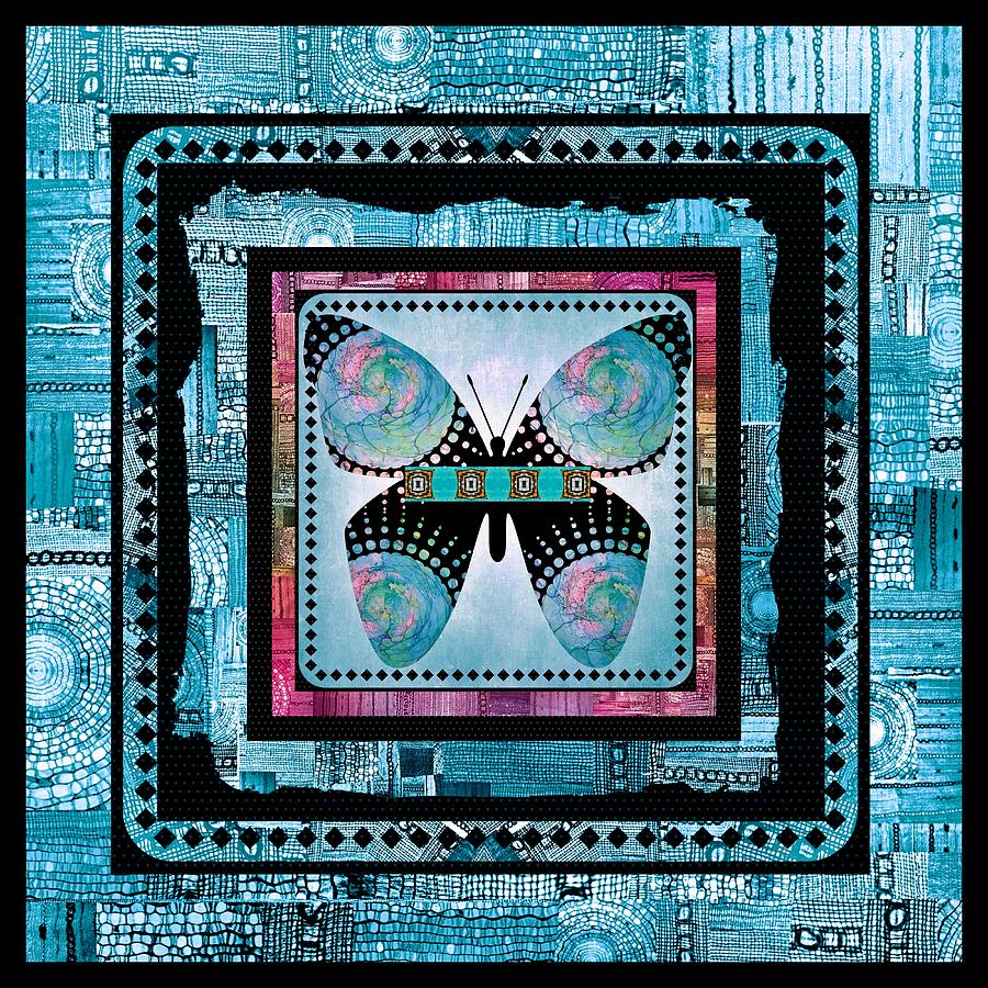 Fancy Wings Contemporary Butterfly Collage Mixed Media by Tara Turner ...