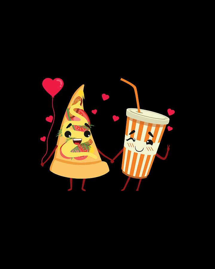 Fast Food Love Unhealthy Couple Digital Art by Mister Tee - Pixels