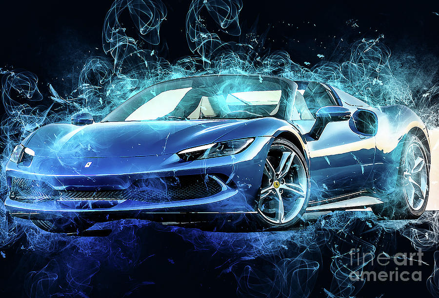 Ferrari 296 GTS Supercars 2022 Drawing by Marietta Beatty - Fine Art ...