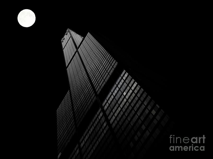 Full Moon in Chicago #1 Photograph by Meehow - Fine Art America