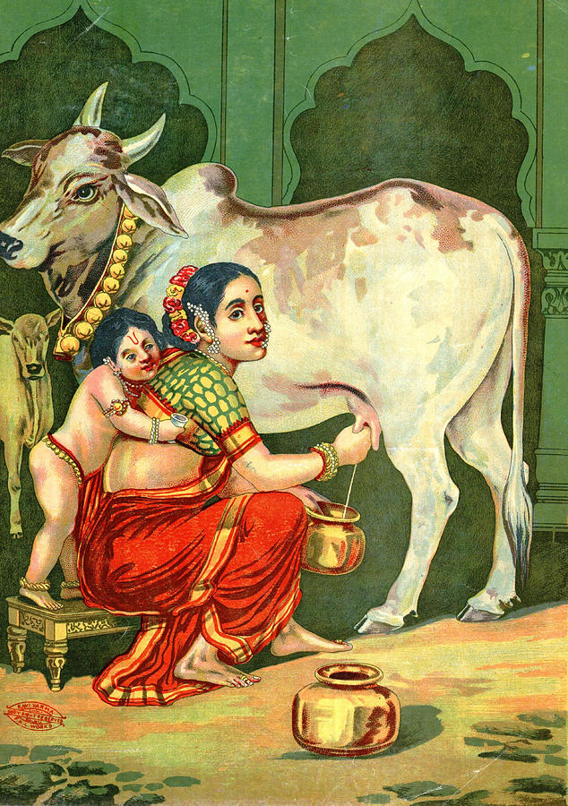 Godohan #1 Painting by Raja Ravi Varma - Fine Art America