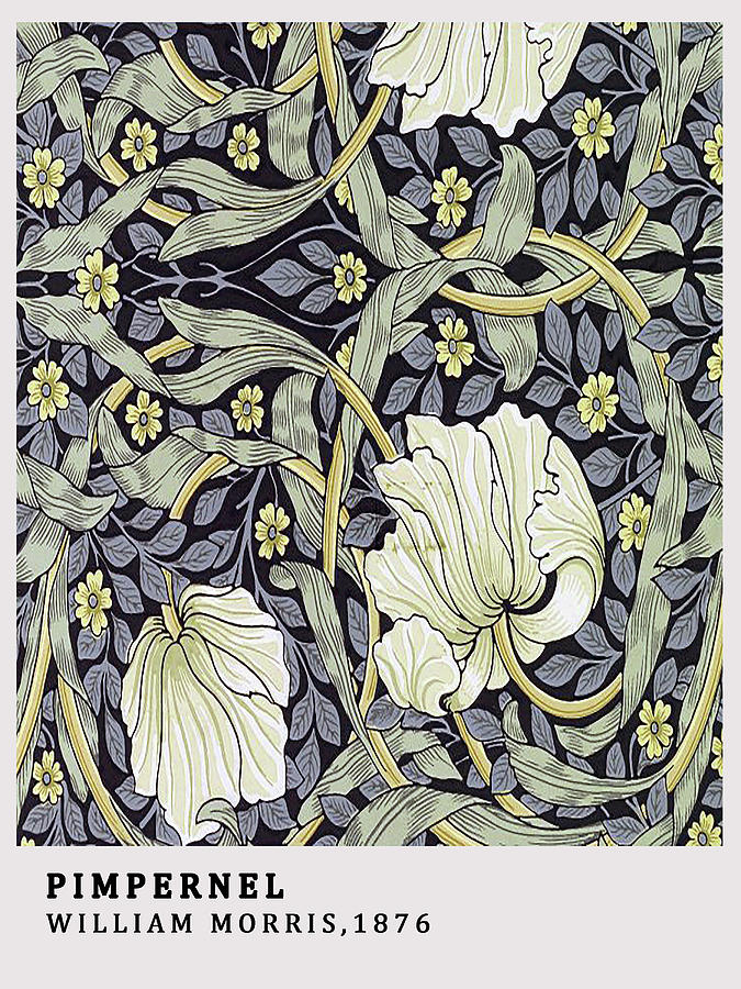 Grey Blue William Morris Pimpernel Painting by Ipsita Das - Pixels Grey Blue William Morris Pimpernel Painting by Ipsita Das - Pixels