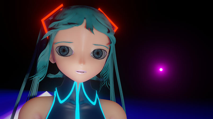Hatsune Miku Blender Okay Digital Art by Hunor Santa - Pixels