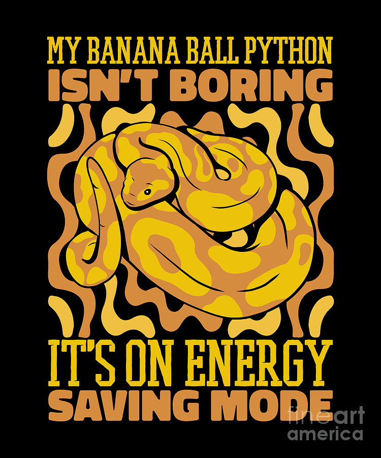 It's Only Energy Saving Mode Pythonidae Banana Ball Python Digital Art ...