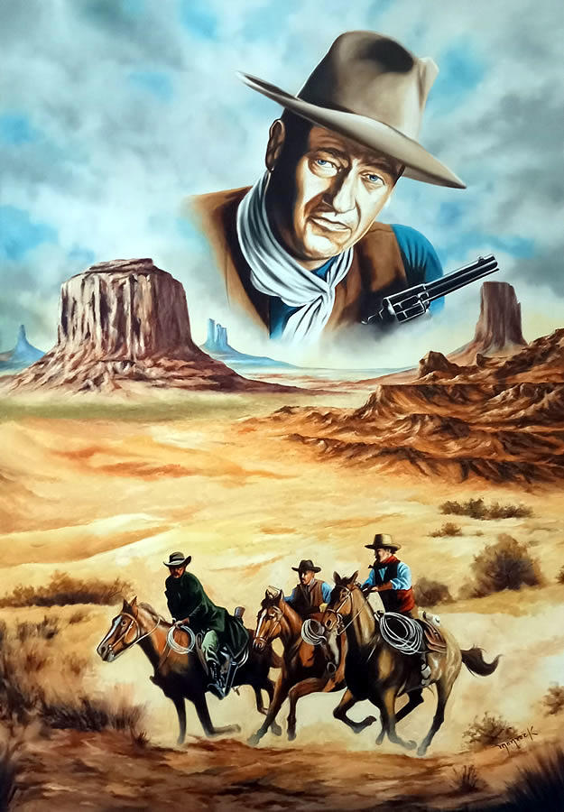 John Wayne Painting by Hector Monroy - Pixels