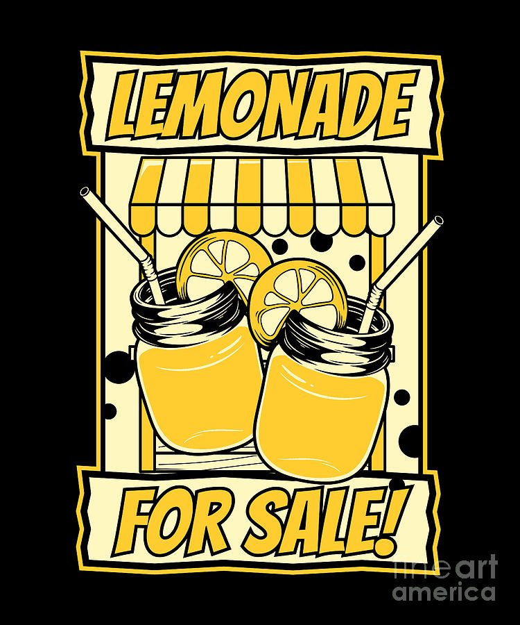 Lemonade For Sale Cardboard Lemon Juice Lemonade Stand Digital Art by ...