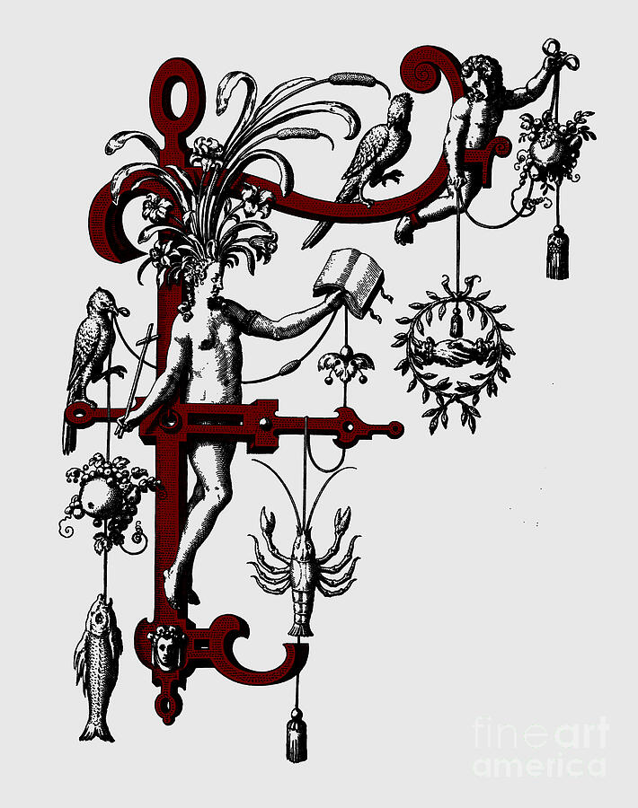 Letter F, vintage style F monogram, F initials Old artistic initials ...