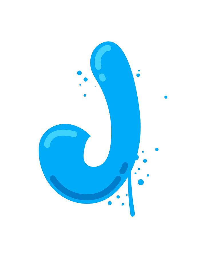 Letter J Graffiti Alphabet, J Typography Blue letter J, Bubble Letter J #1 Digital Art by ...