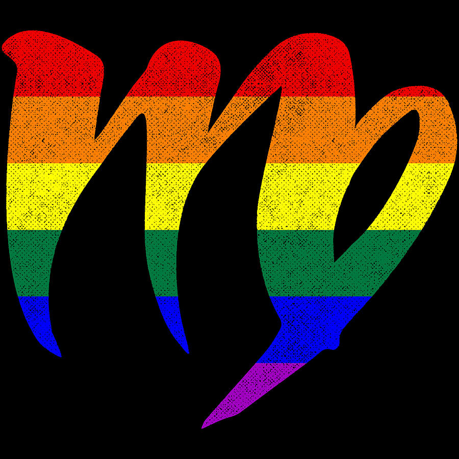 Lgbt Gay Pride Flag Virgo Zodiac Sign Digital Art By Patrick Hiller