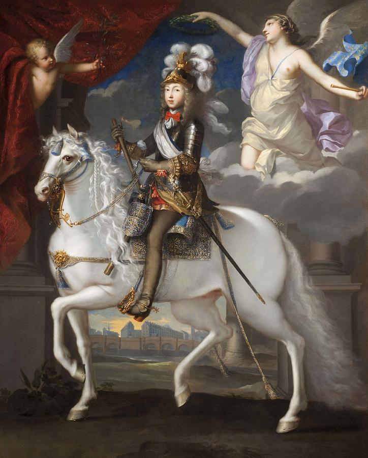 Louis XIV king of France Painting by Attributed to Jean Nocret