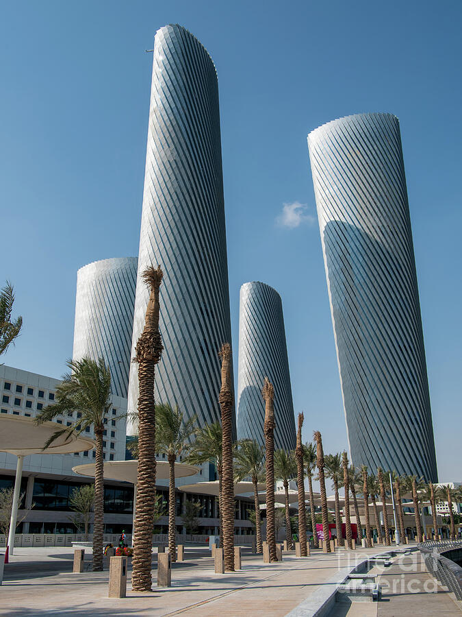 Lusail Plaza Towers in Lusail City, Qatar Photograph by Ralf Broskvar - Pixels