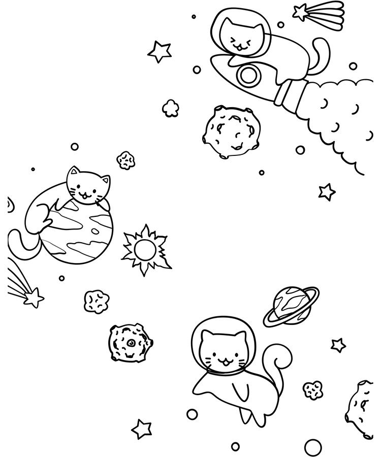 Markiplier Space cute Kitty Cat in Space Poster Painting by Clark ...