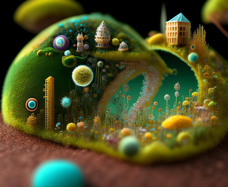 Micro World, Generative AI Illustration Digital Art by Miroslav Nemecek - Fine Art America