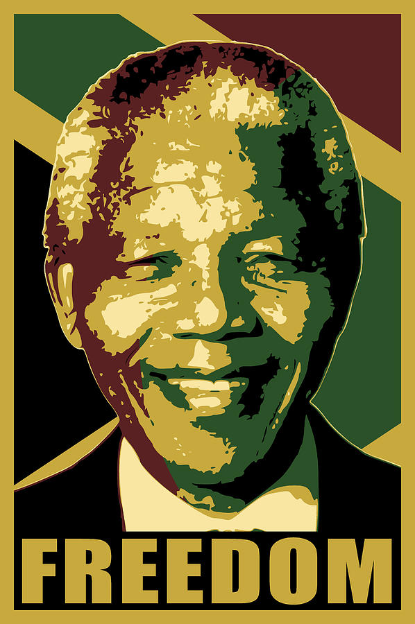 Nelson Nelson Mandela Freedom Propaganda Poster Digital Art By Filip