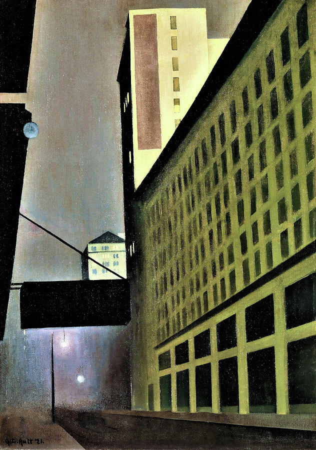 New York Night, No 2 - Digital Remastered Edition Painting by George ...