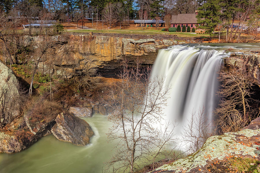 Noccalula Falls in Gadsen, Alabama with Rainbow Photograph by Peter Ciro - Fine Art America