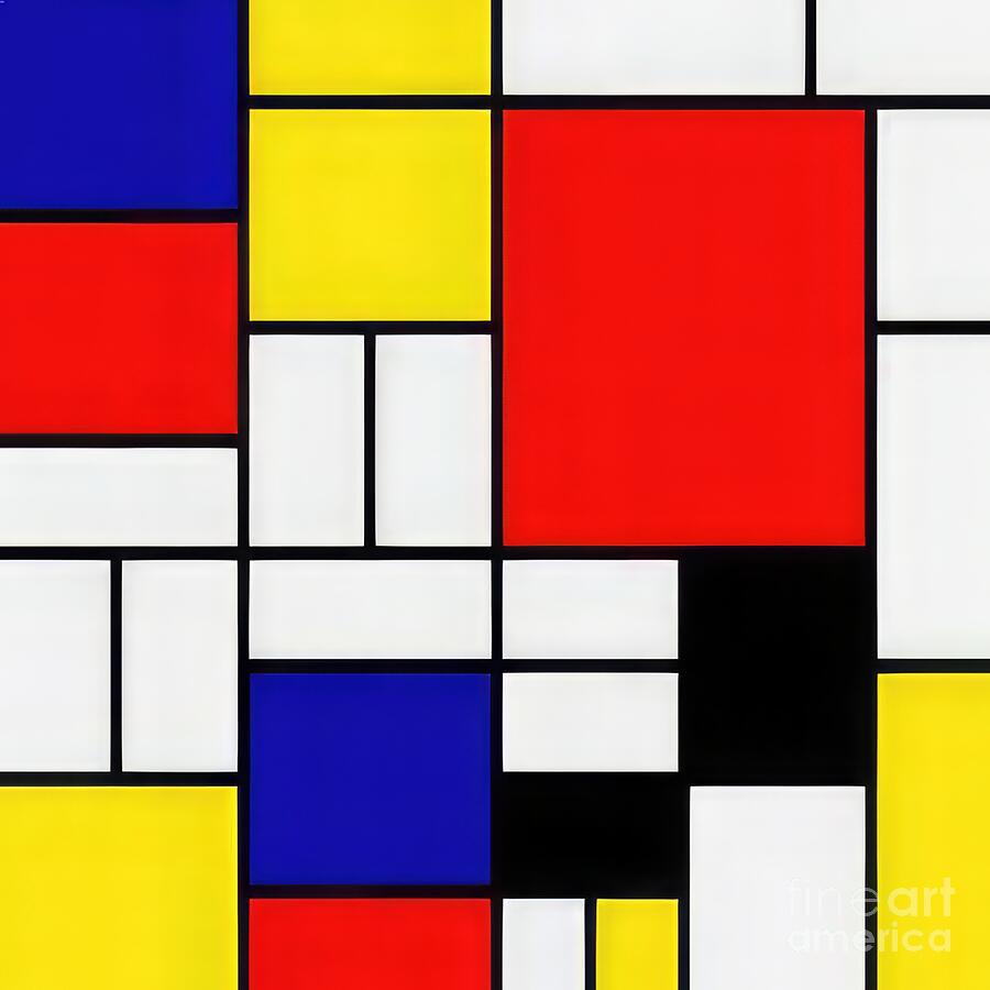 Piet Mondrian 100 #1 Drawing by Piet Mondrian - Pixels