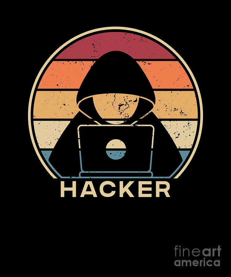 Retro Black Hat Ethical Hacking White Hat Hacker Digital Art by Graphics Lab - Fine Art America