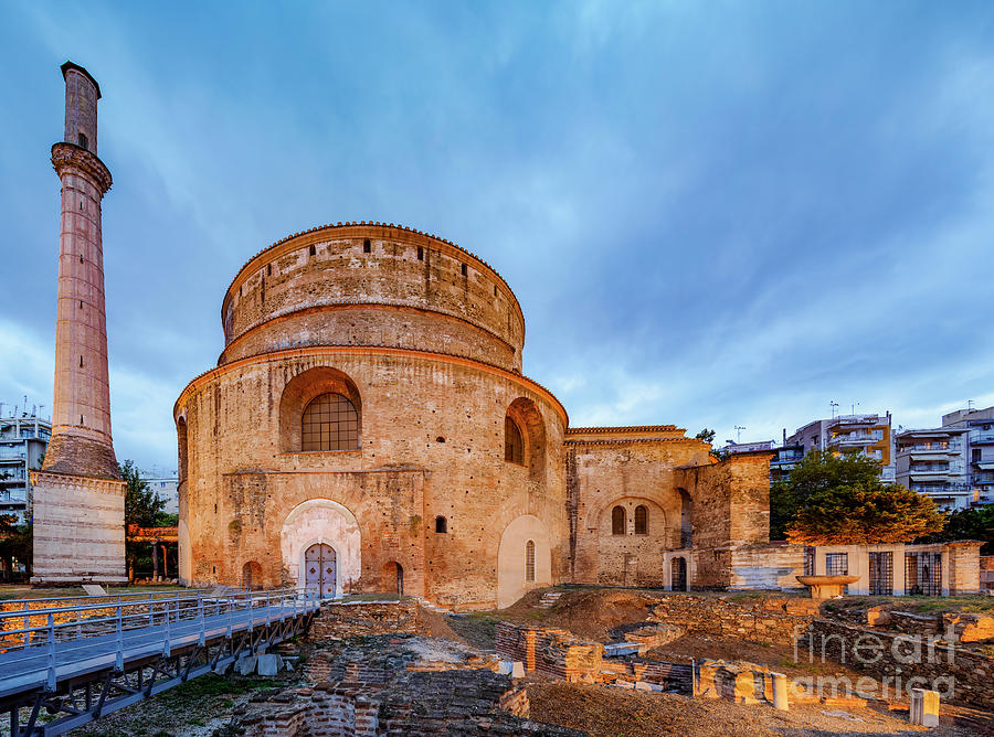 Rotunda of Galerius at dusk, Thessaloniki, Central Macedonia, Greece Photograph by Karol ...