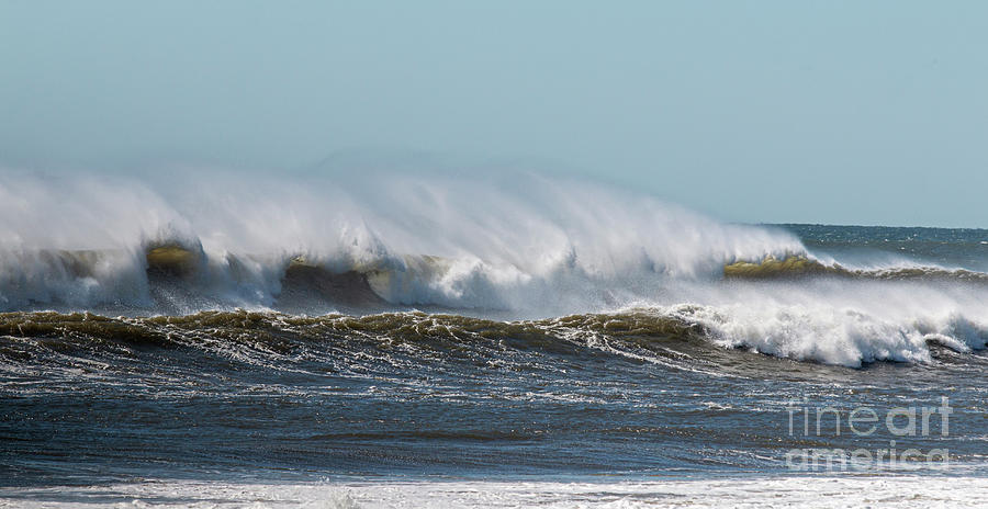 Rough and active Atlantic Ocean with a hurricane off shore #1 ...