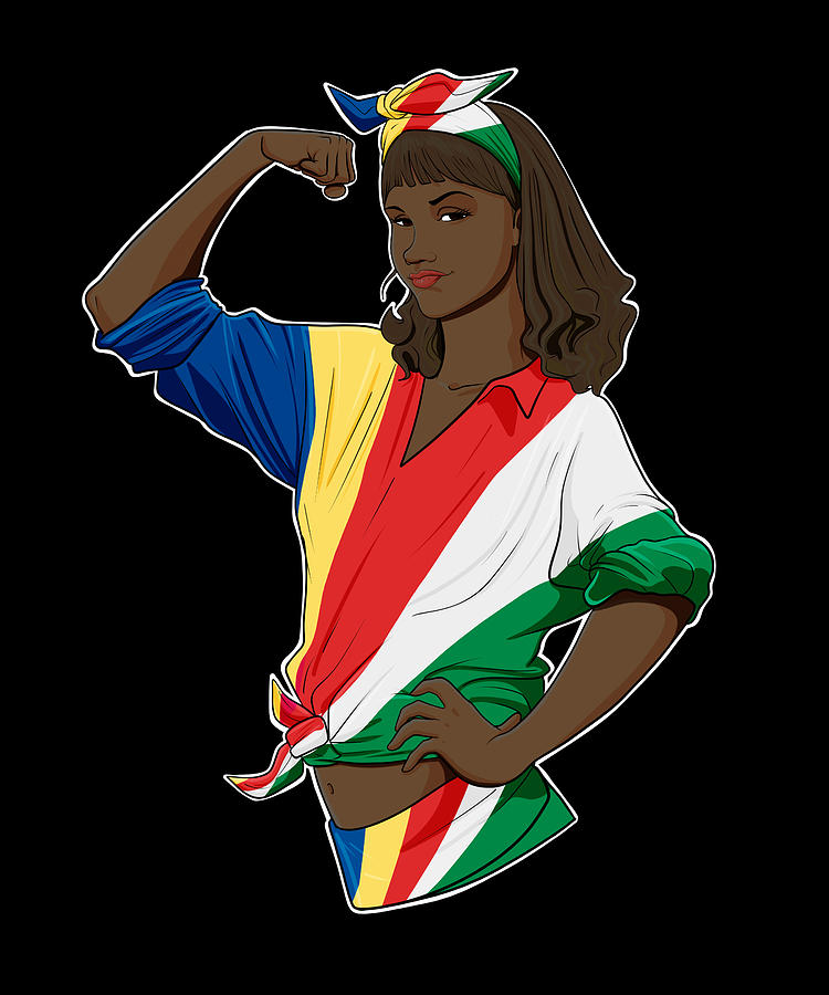 Seychelles Girl Unbreakable I Heritage Seychelles Flag Digital Art By