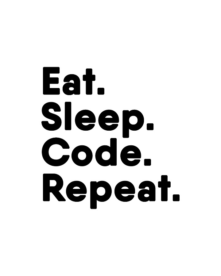 Software developer eat sleep code repeat Tapestry - Textile by EQ ...