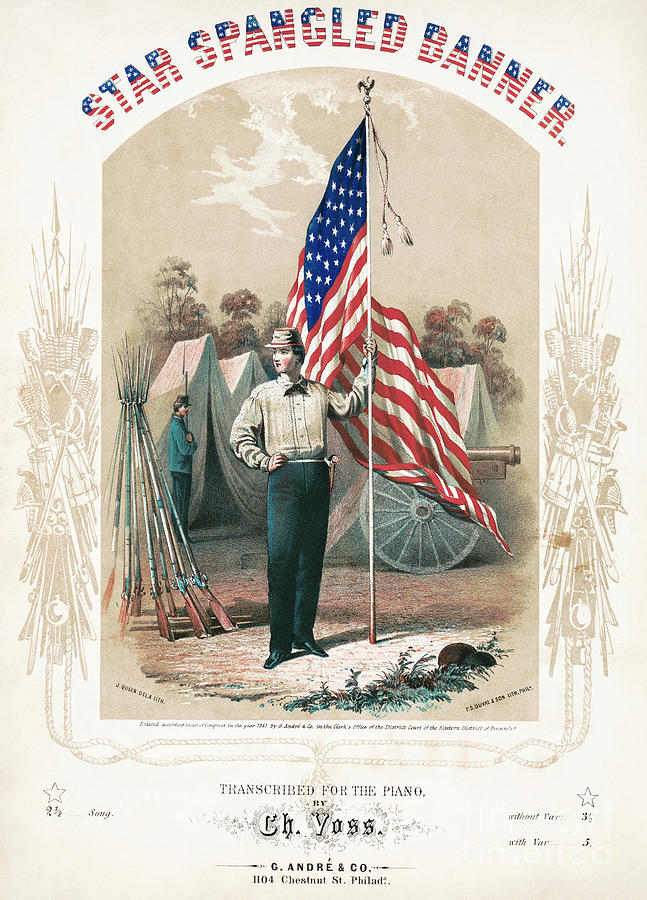 Star Spangled Banner Drawing by Granger - Fine Art America